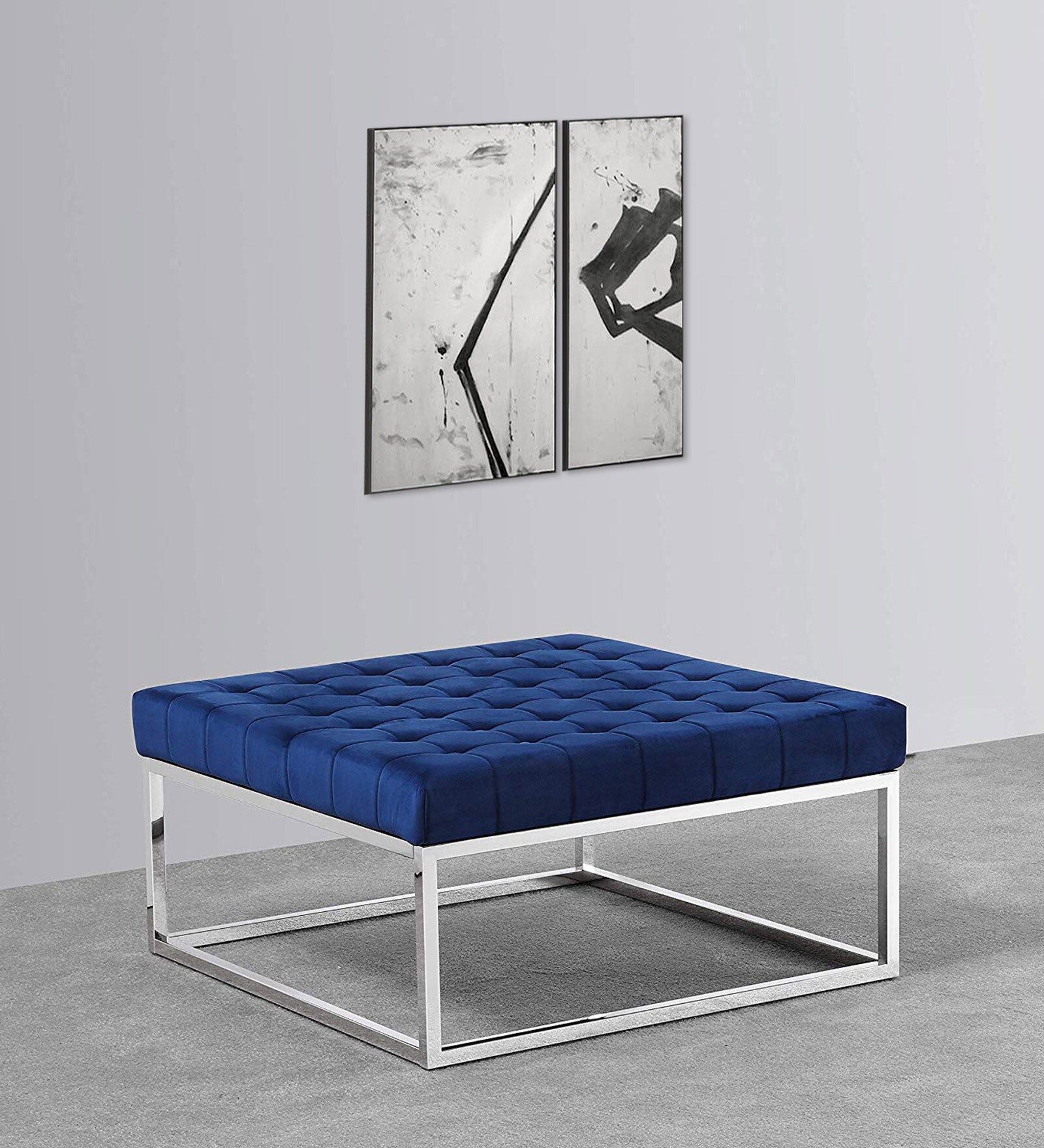 Buy Kaly Seating Stool in Blue Colour at 36% OFF by Furncasa | Pepperfry