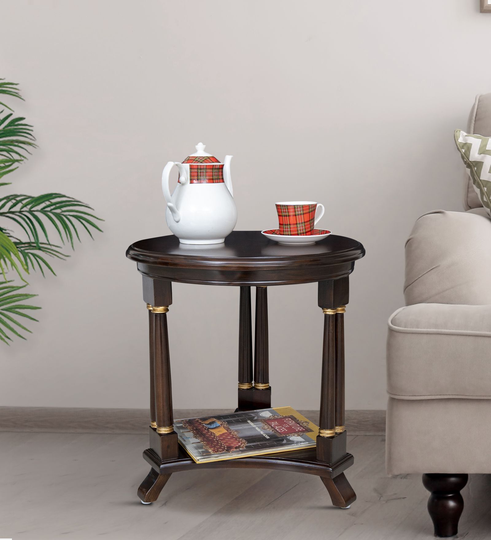 Buy Karina Solid Wood End Table Walnut Finish at 25% OFF by Hansa ...