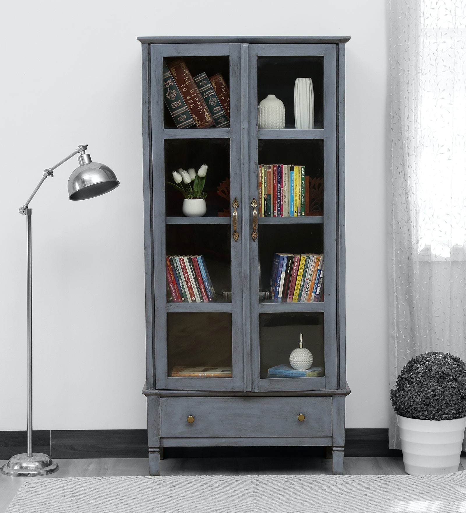 Buy Kazan Solid Wood Book Case In Distress Finish at 4% OFF by ...