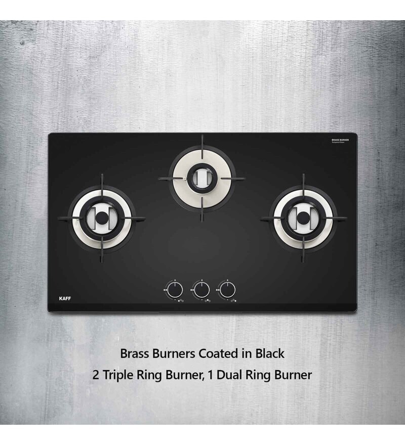 Buy Kaff 3 Burners Glass Gas Hob Vrh783 (Isi Mark) Online - Gas Stoves ...