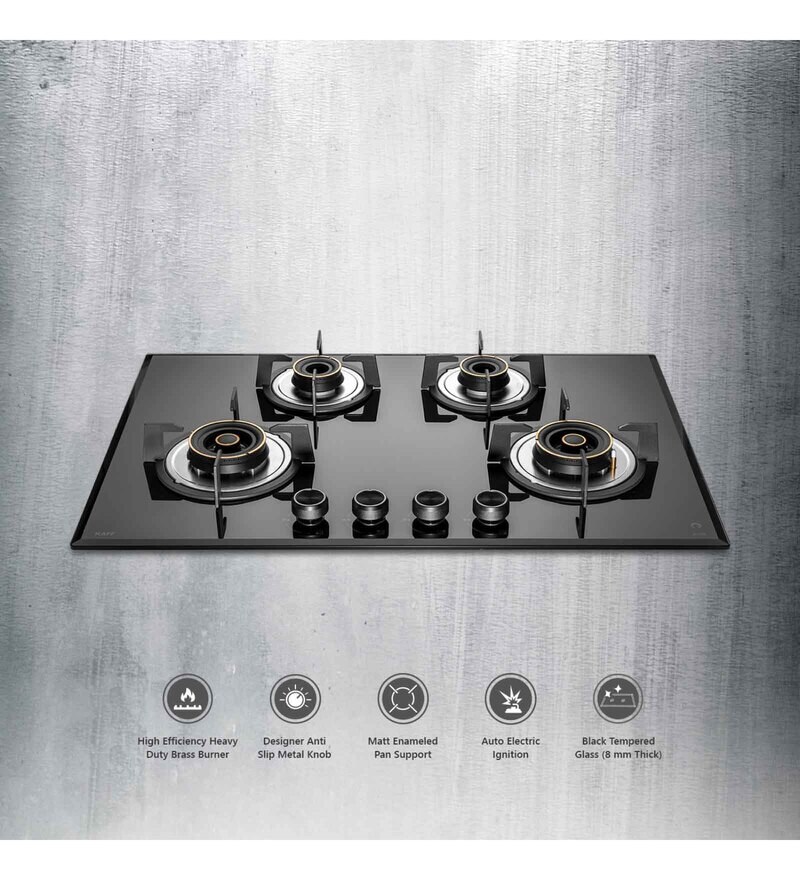 Buy Kaff 4 Burners Glass Gas Hob Aln784 (Isi Mark) Online - Gas Stoves ...