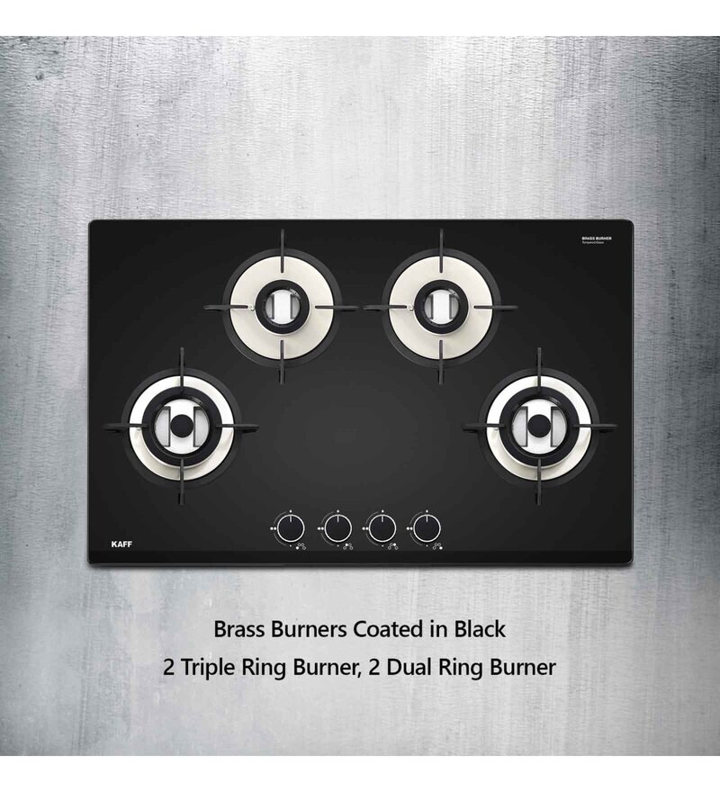 Buy Kaff 4 Burners Glass Gas Hob Vrh784 (Isi Mark) Online - Gas Stoves ...