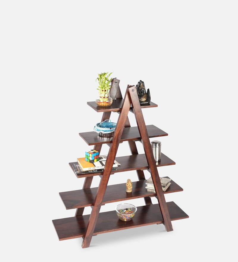 Buy Kassel Book Shelf in Dark Walnut Finish by Ikiriya Online ...