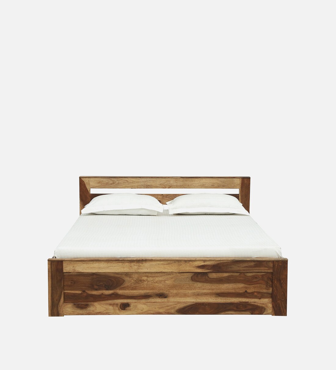 Buy Kelty Solid Wood King Size Bed With Drawer Storage In Rustic Teak ...