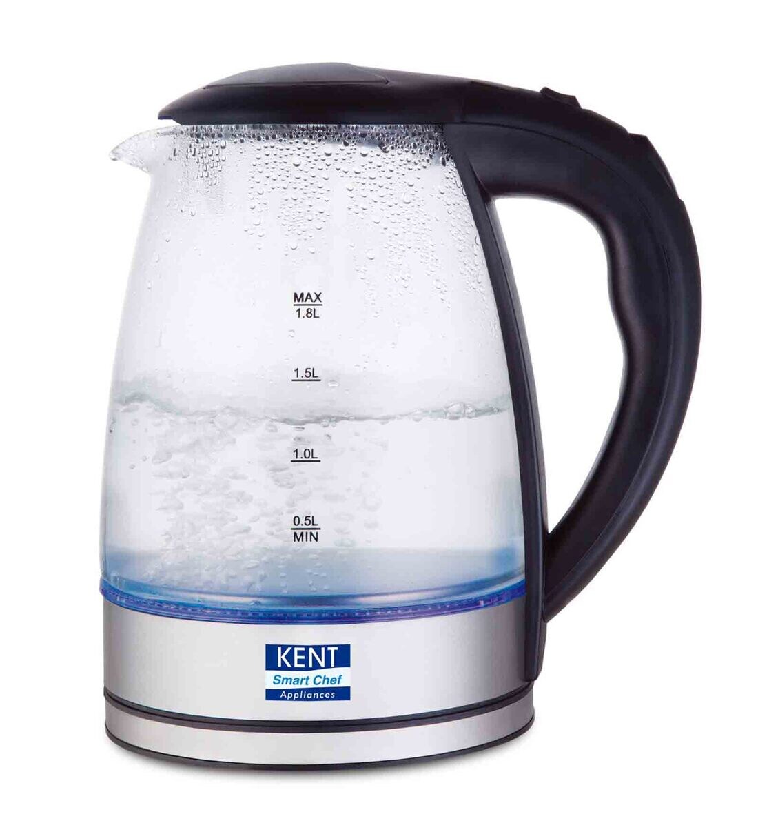 Buy KENT Glass Blue LED Illumination Electric Kettle (Transparent) at ...