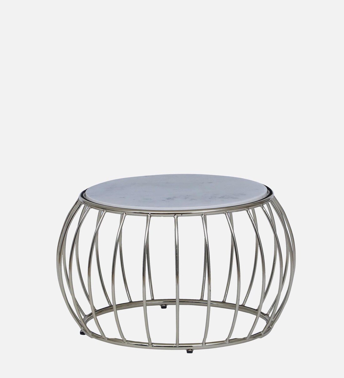 Buy Kerby Metal Nesting Coffee Table Set in Black & White with Silver ...