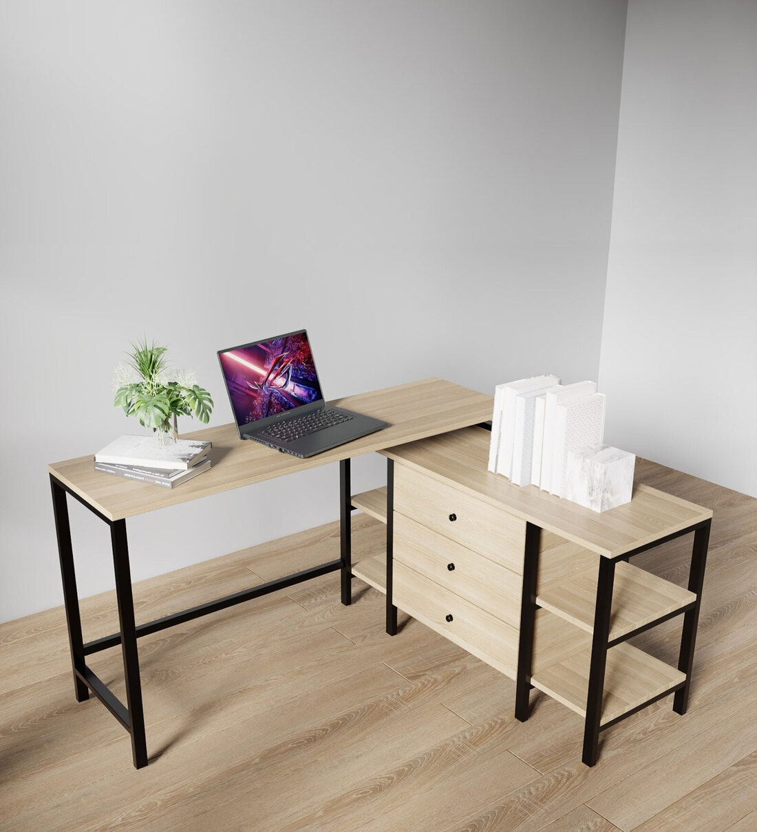 Buy Kerry Work Station In Natural Finish at 28% OFF by Riyan Luxiwood ...