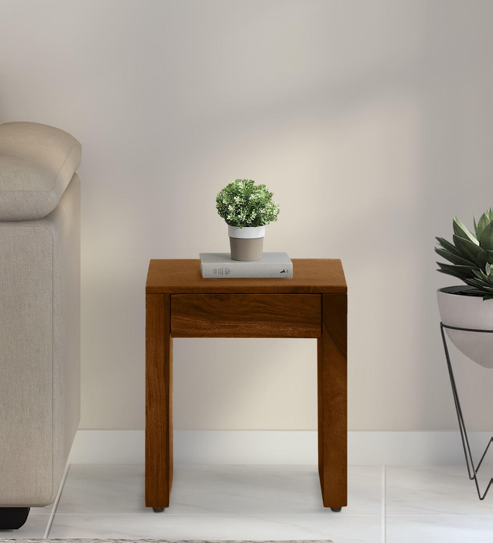 Buy Kelty Sheesham Wood End Table in Scratch Resistant Provincial Teak ...