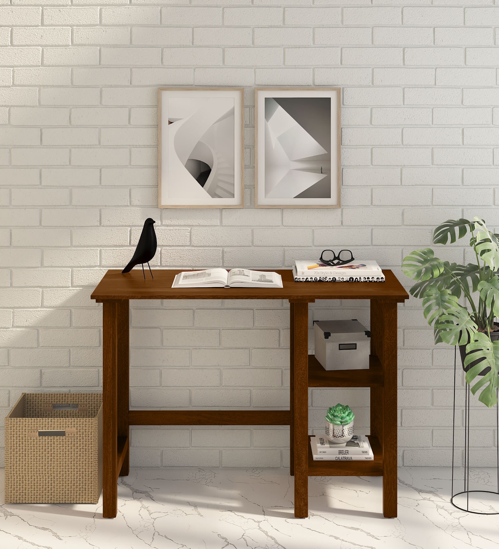 Buy Kelty Sheesham Wood Writing Table in Scratch Resistant Provincial ...