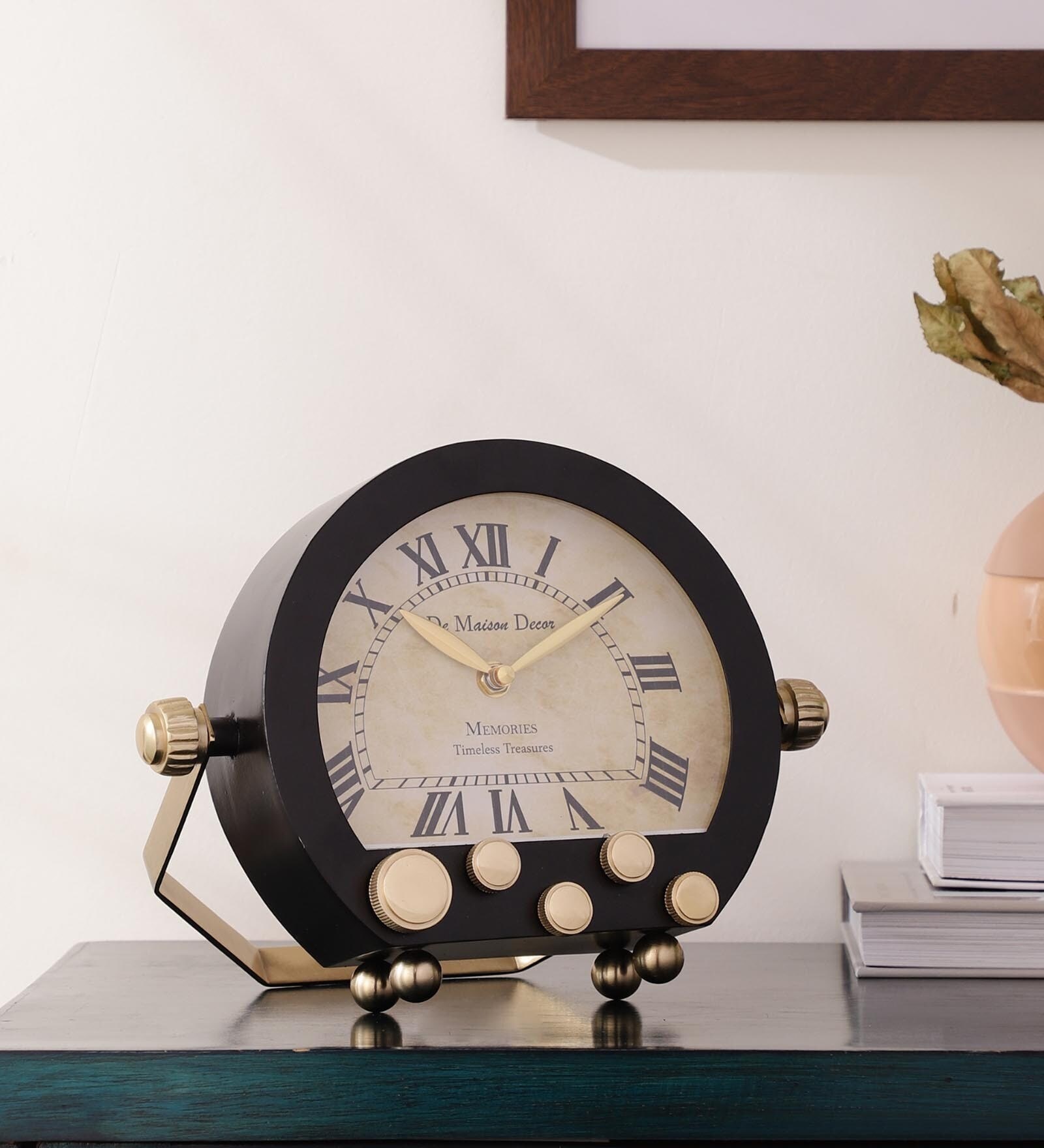 Buy Kent Clock In Black Gold at 30% OFF by De Maison Decor | Pepperfry