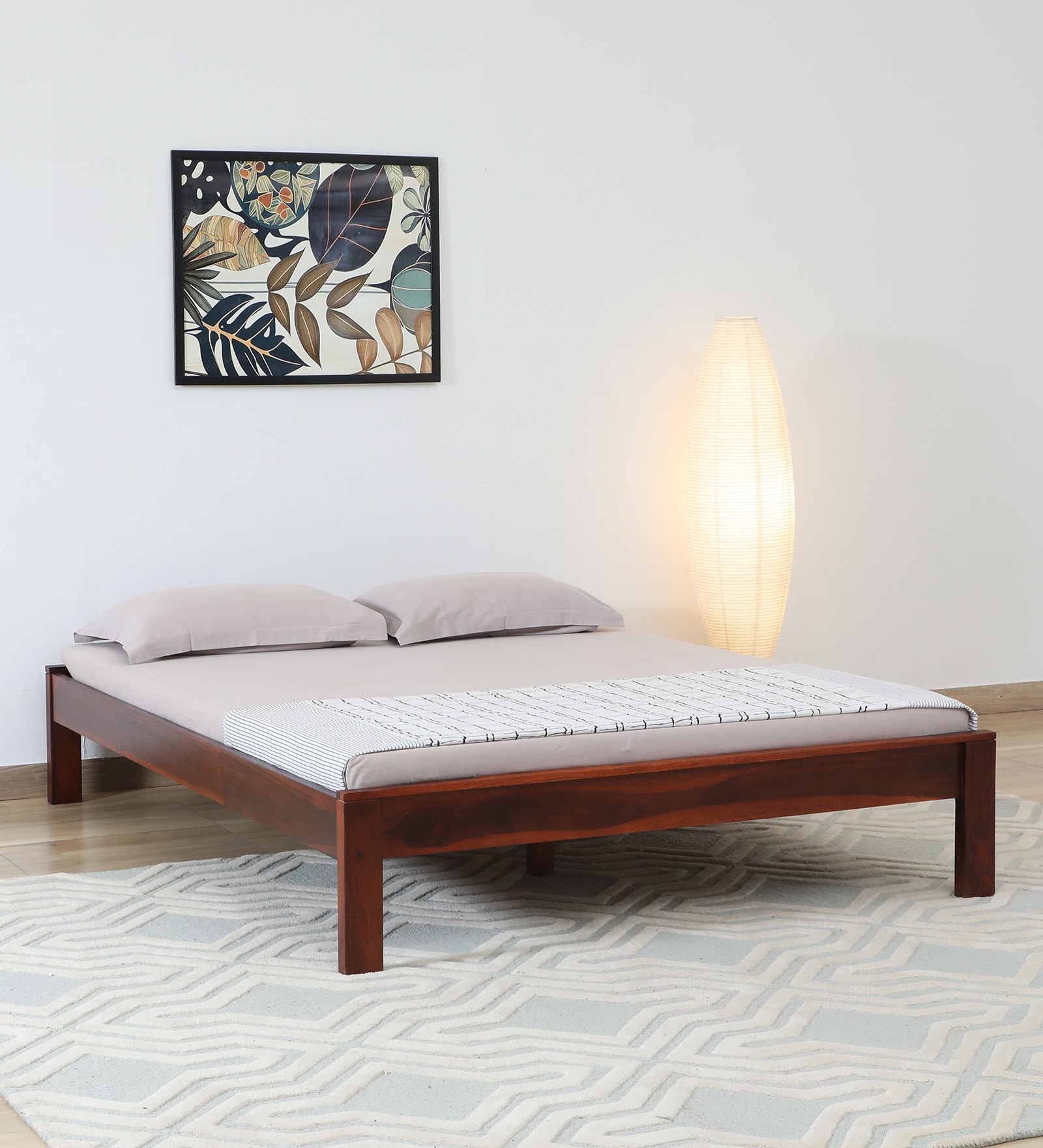 Buy Kenzo Sheesham Wood King Size Bed In Honey Oak Finish at 40% OFF by ...