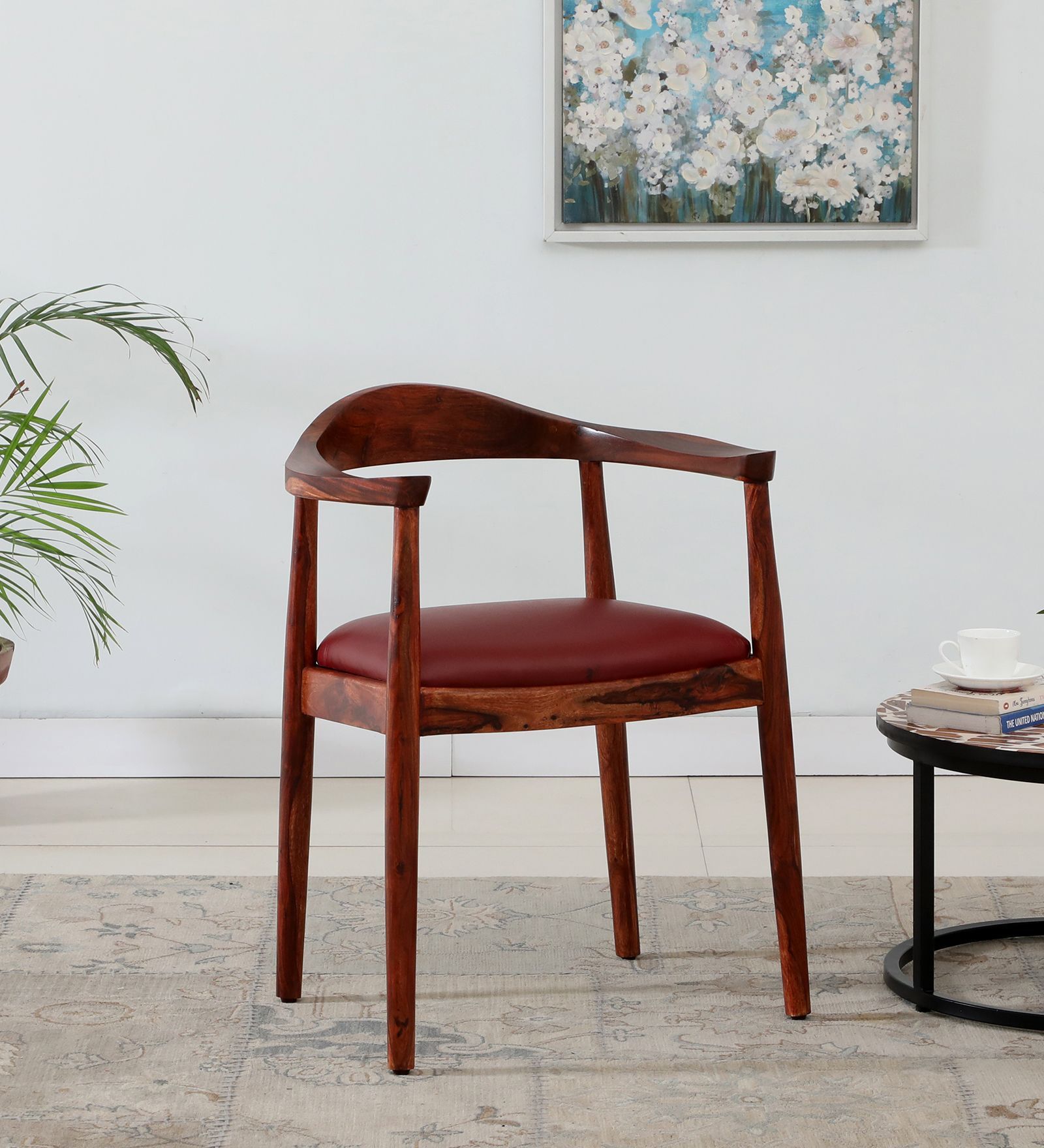 Buy Kharkov Sheesham Wood Arm Chair In Honey Oak Finish at 29% OFF by ...