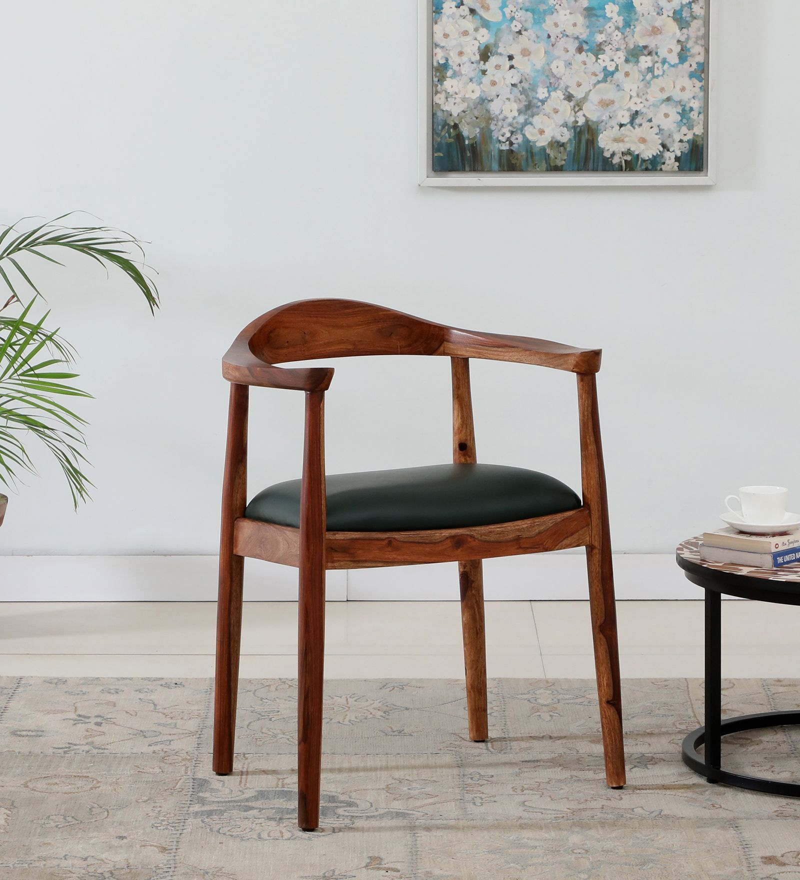 Buy Kharkov Sheesham Wood Arm Chair In Rustic Teak Finish at 29% OFF by ...