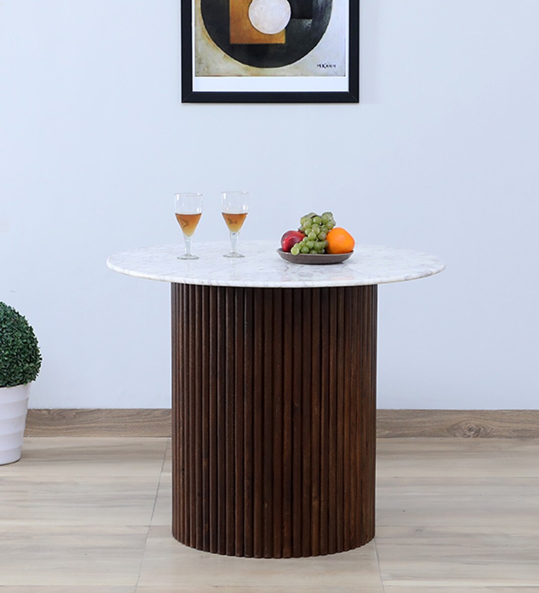 Buy Cierra Solid Wood 4 Seater Dining Table In White Finish at 5% OFF ...