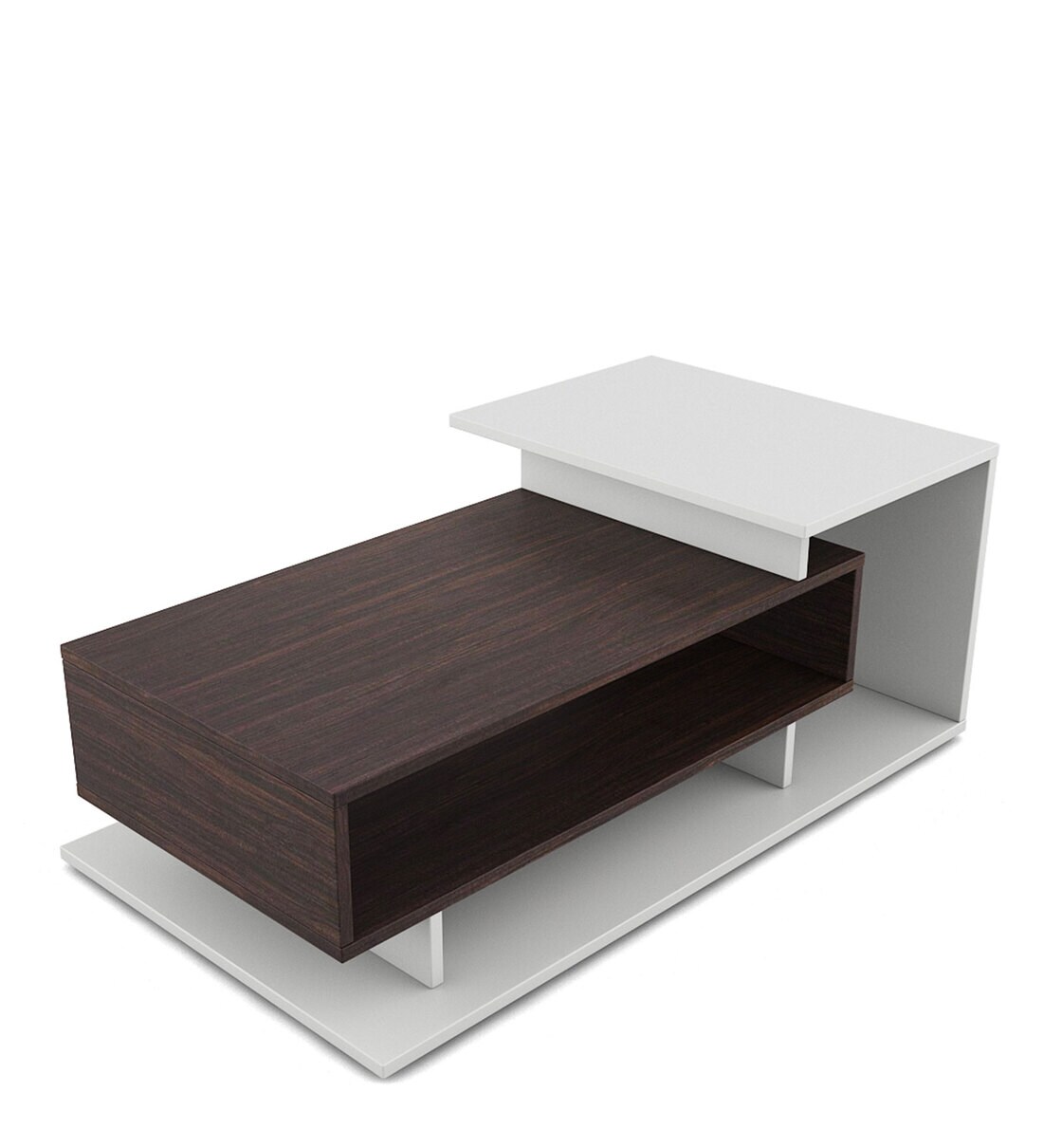 Buy Kiosk Coffee Table in Choco Walnut Colour Online - Contemporary ...