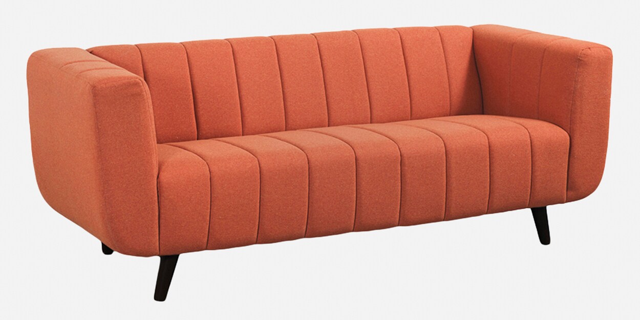 Buy Kiki Fabric 3 Seater Sofa in Lava Orange Colour by Sleepyhead ...