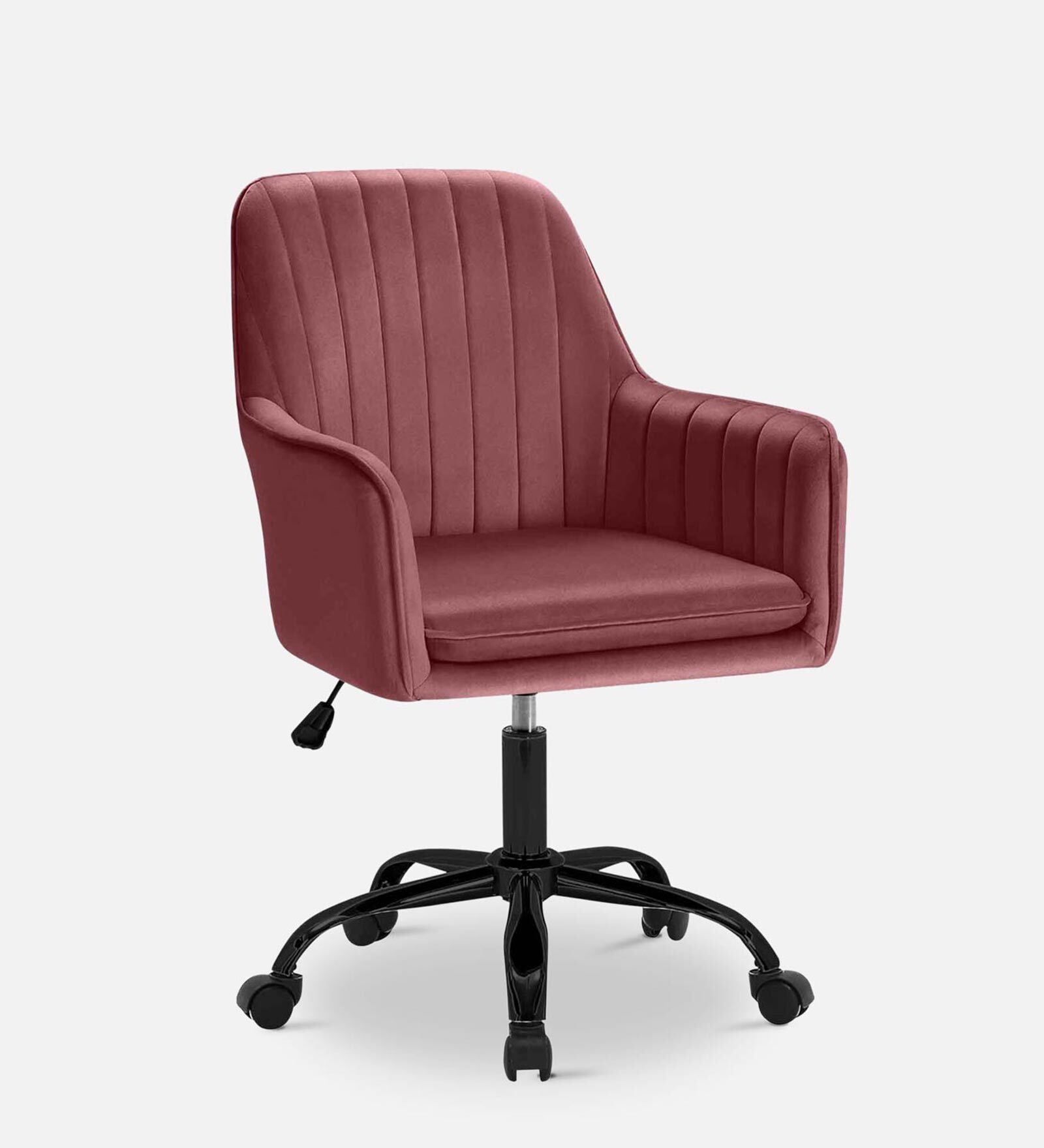 Buy Kiara Velvet Guest Chair in Pink Colour with Revolving Base at 52% ...
