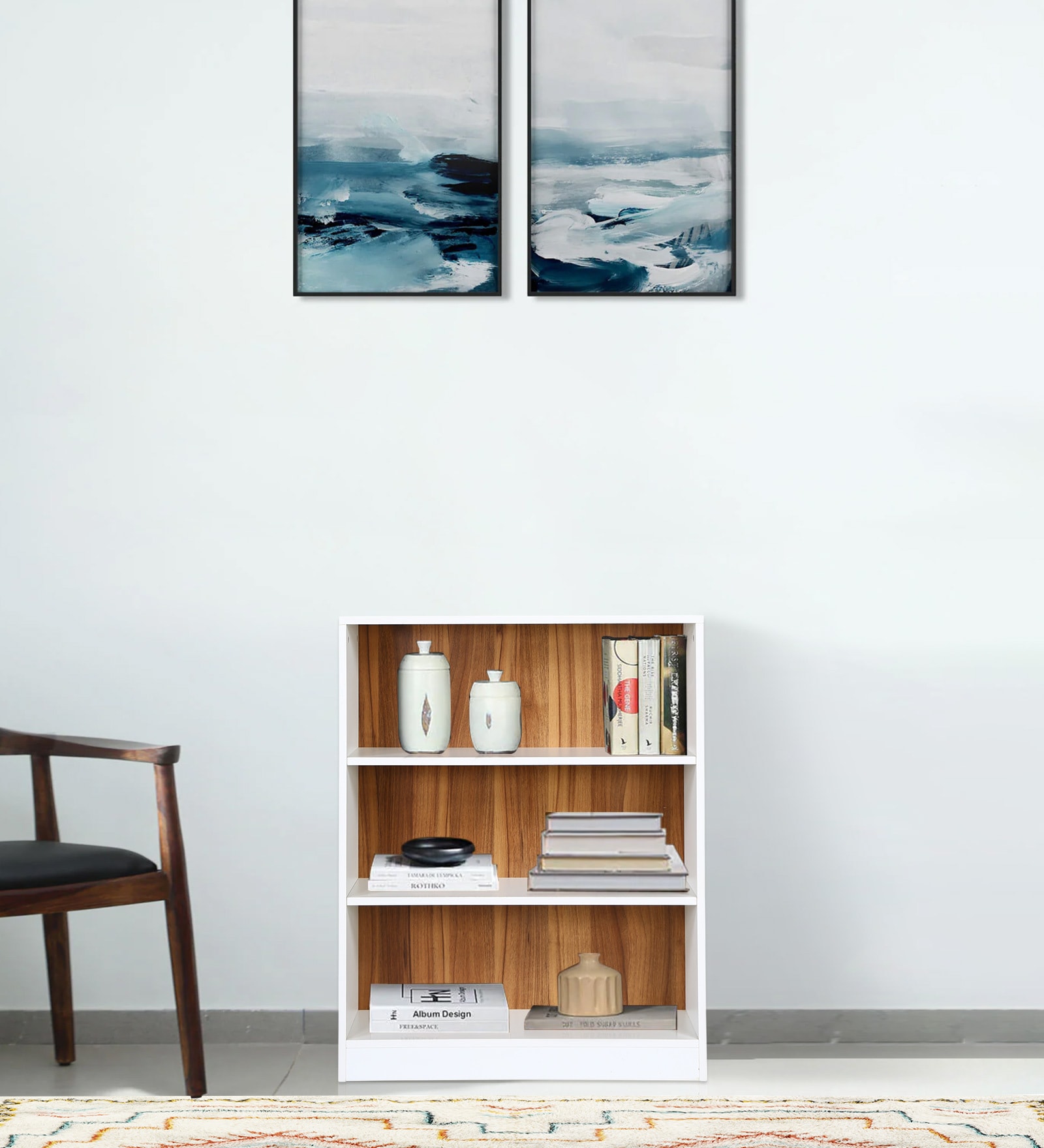 Buy Kibo 3-Tier Bookshelf In Lyon Walnut Finish at 40% OFF by Mintwud ...