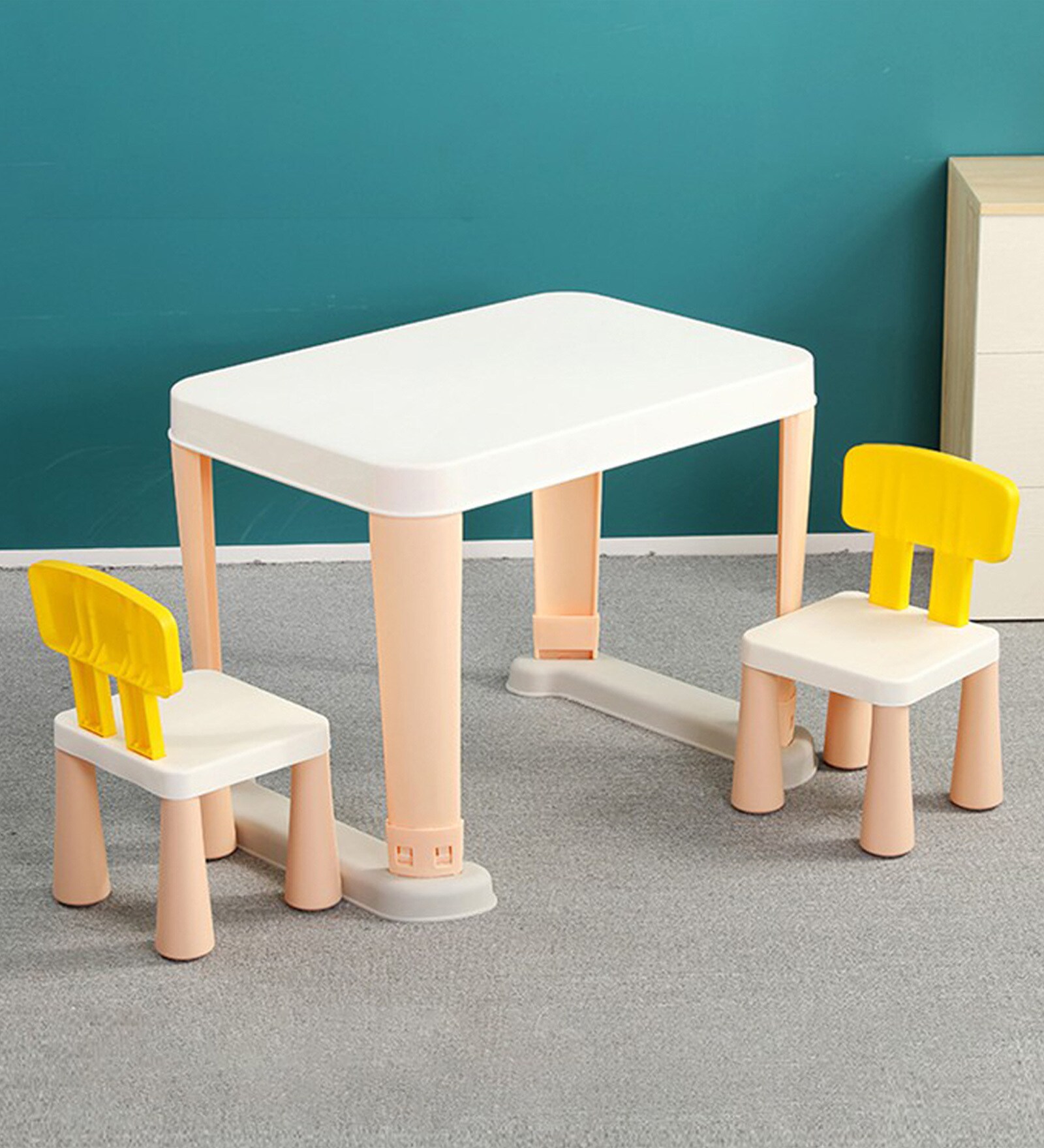 Buy Peach Plastic Kids Activity Table in Pink Colour with Chair at 52% ...