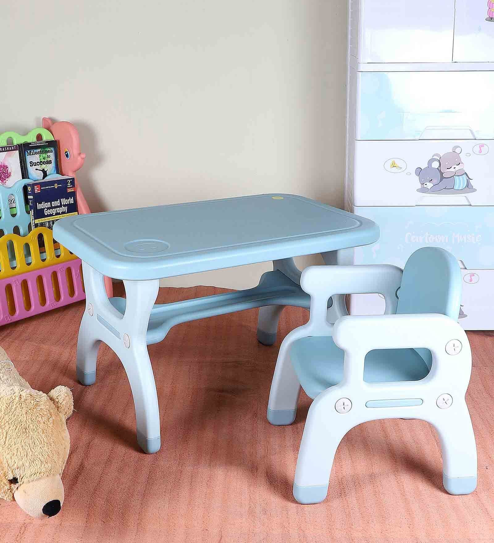 Buy Blueberry Plastic Infant Desk in Blue Colour with Chair at 20% OFF ...