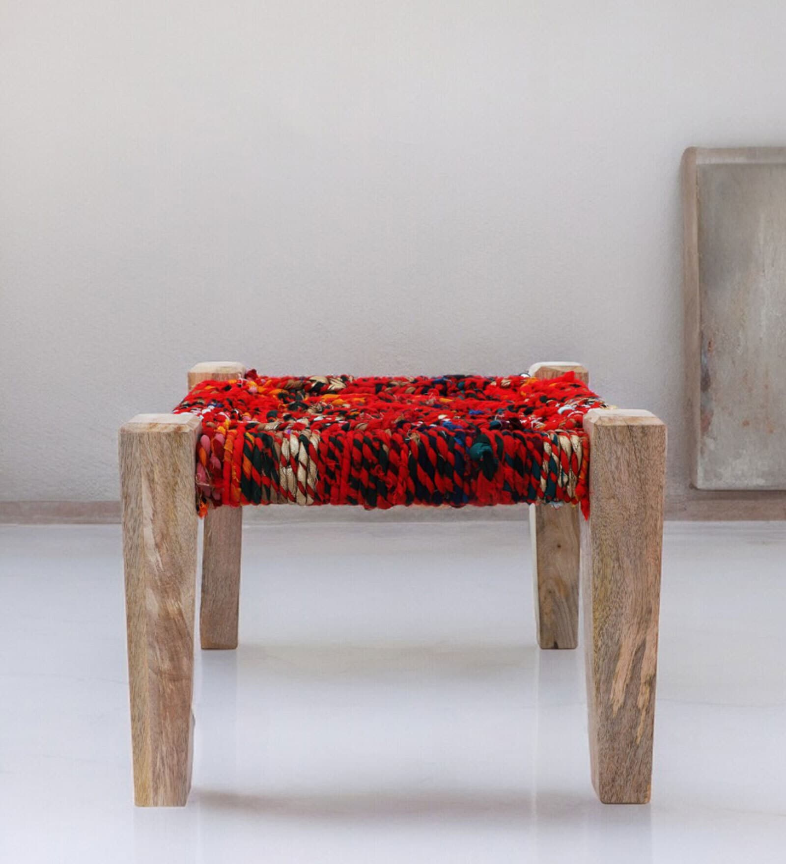 Buy Kingo Mini Solid Wood Seating Stool in Black & White Colour at 38% OFF by Pour The World ...