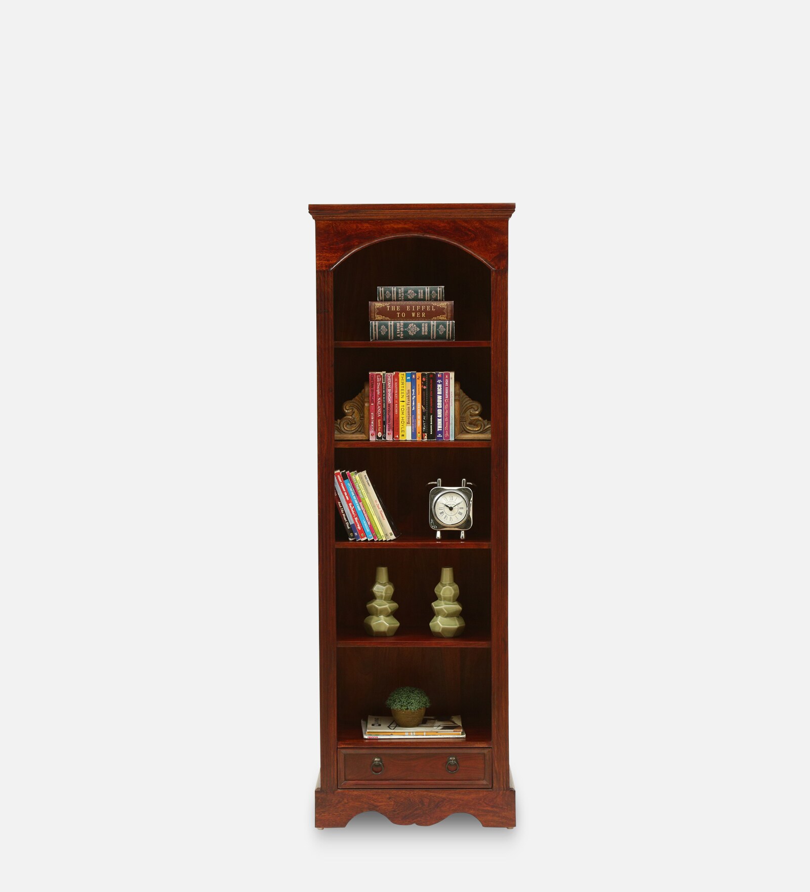 Buy Kirati Solid Wood Book Shelf In Honey Oak Finish at 29% OFF by ...
