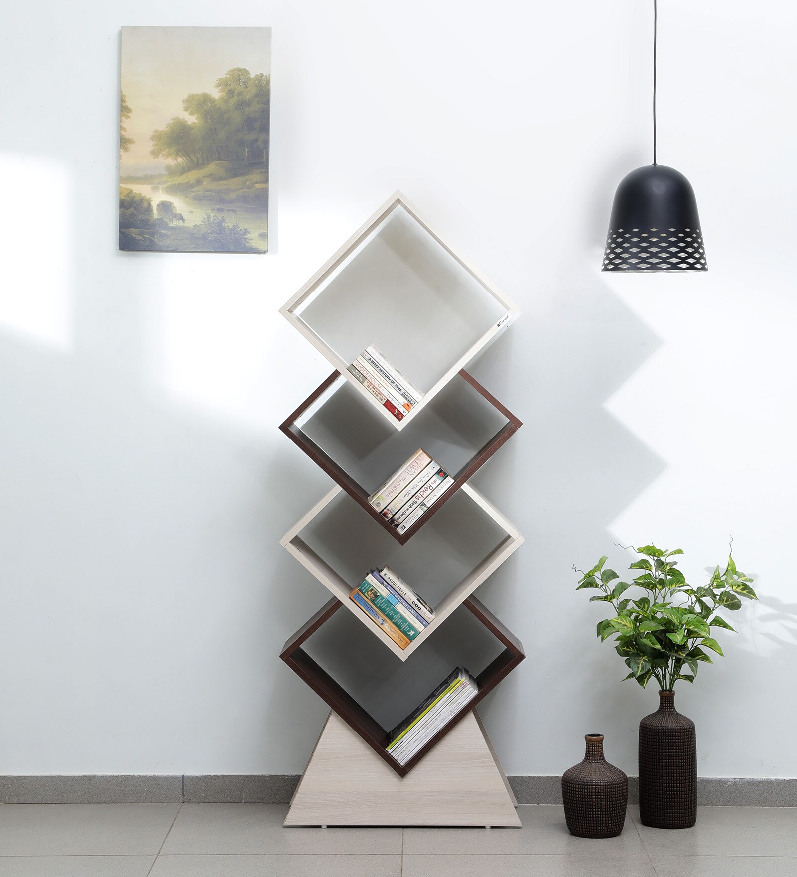 Buy Kite Book Shelf In Dark and Light Acacia Finish at 63% OFF by ...