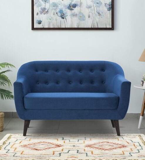 Blue 2 Seater Sofas Online @Upto 70% OFF | Pepperfry