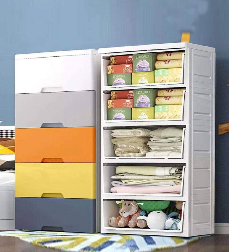 Buy Cranberry Plastic Kids Chest Of Drawers in Multi Colour Online ...