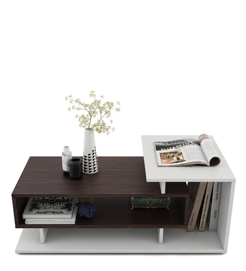 Buy Kiosk Coffee Table in Choco Walnut Colour Online - Contemporary ...