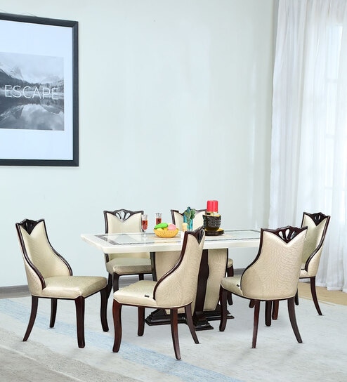 Shop Upto 70% Off on 6 Seater Dining Sets With Marble Top Products ...