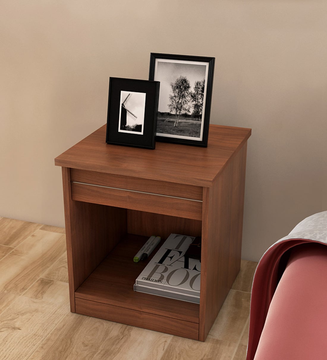 Buy Kosmo Bed side table in Rigato walnut Finish at 23% OFF by ...