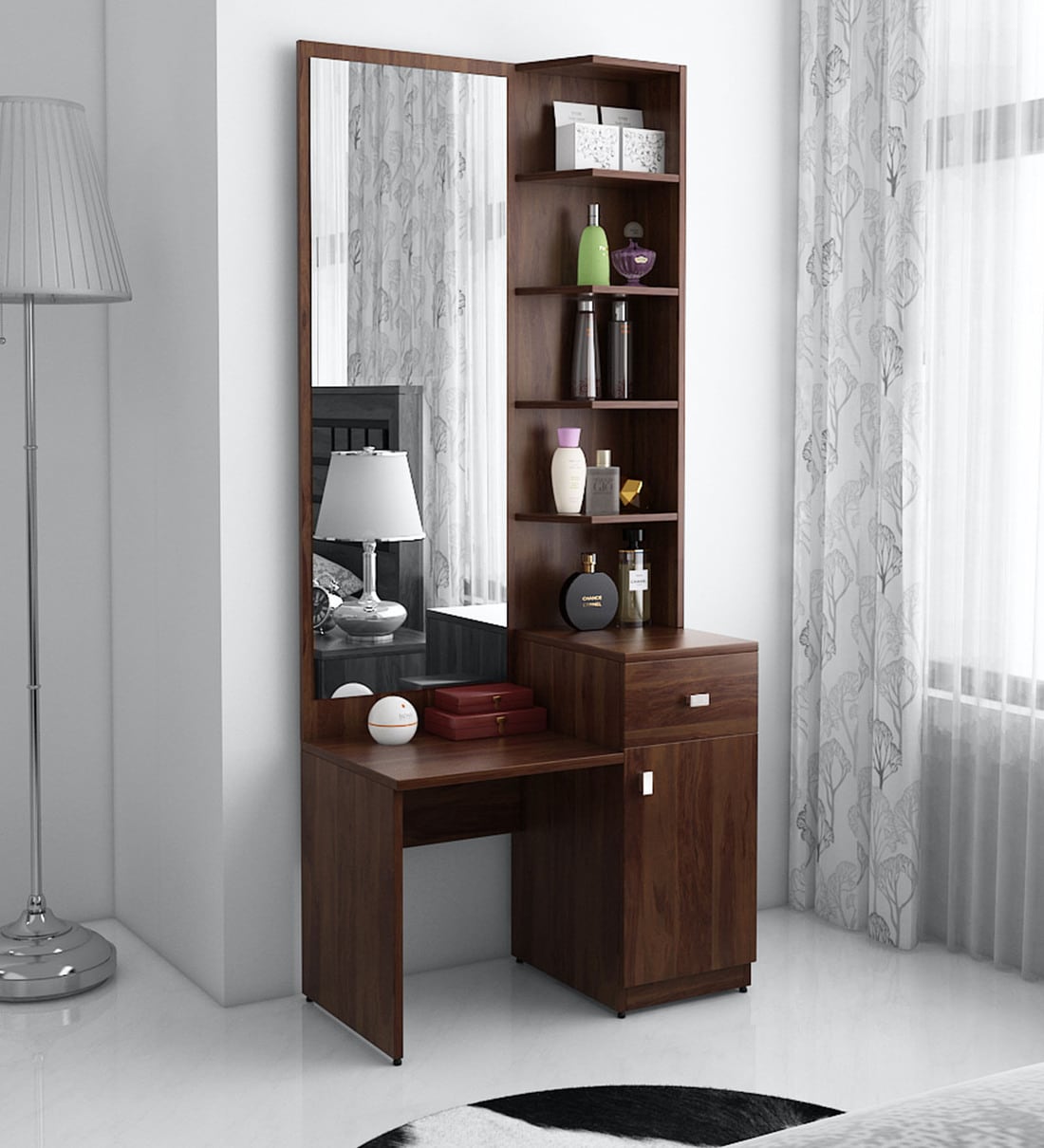 Buy Kosmo Premium Dressing Unit in Sheesham Woodpore Finish by ...