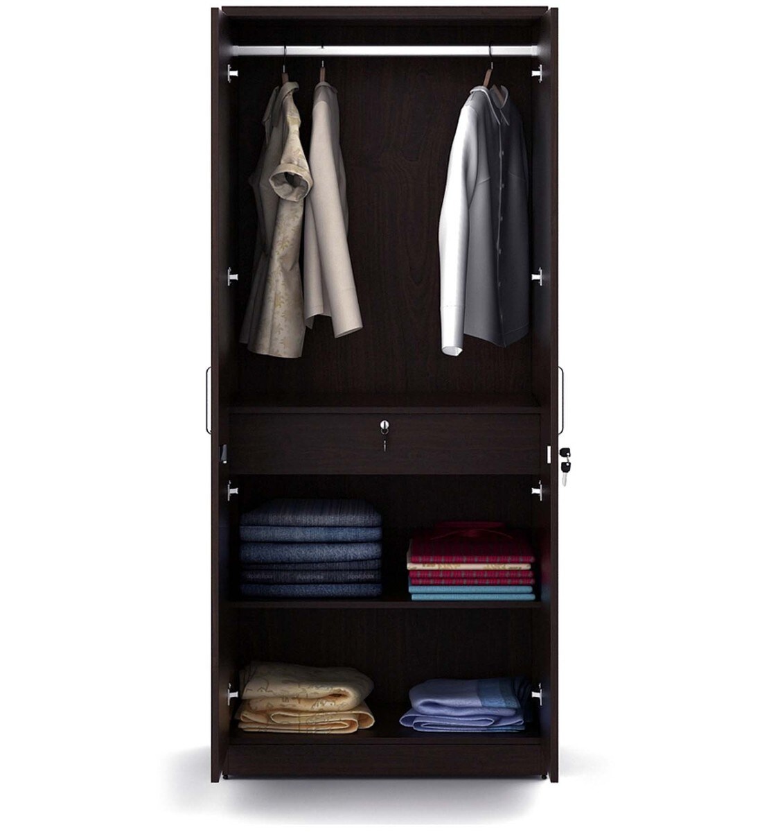 Buy Kosmo Weave 2 Door Wardrobe in Vermont Finish with Mirror by ...