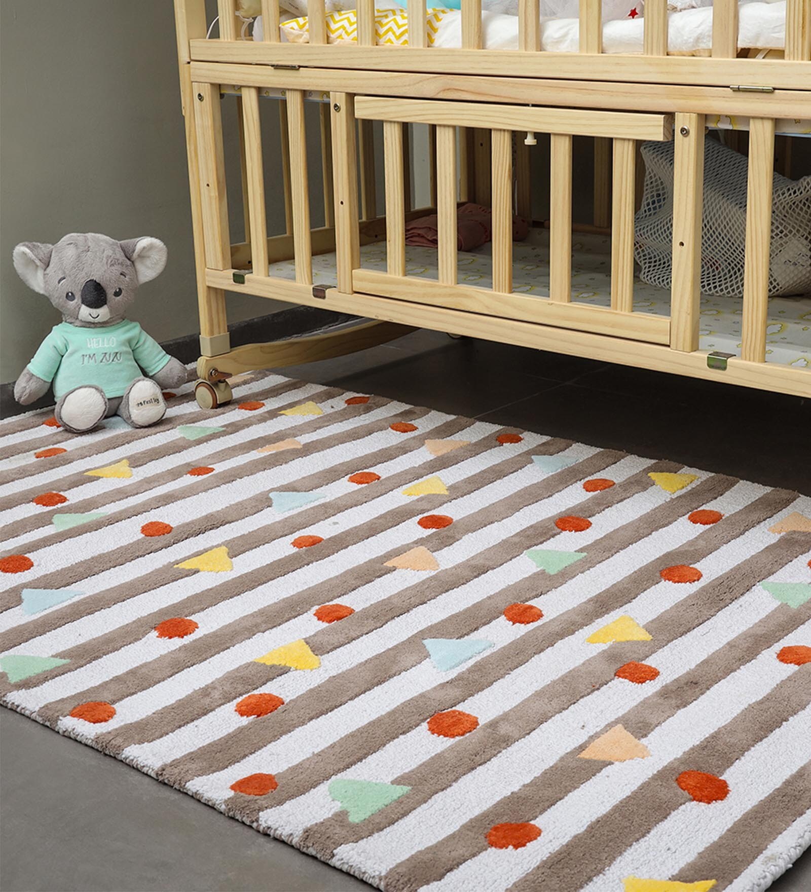 Buy Koala Tufted Cotton Woven Kids Carpet In Multicolour By Miarcus at ...