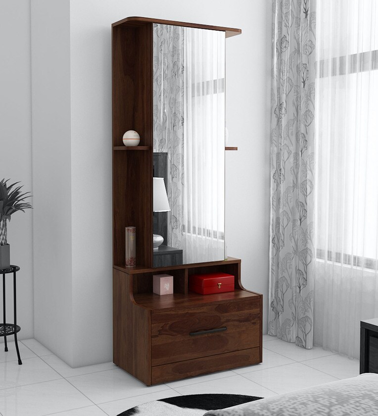Buy Kosmo Liwa Dressing Unit in Sheesham Woodpore Finish by Spacewood ...