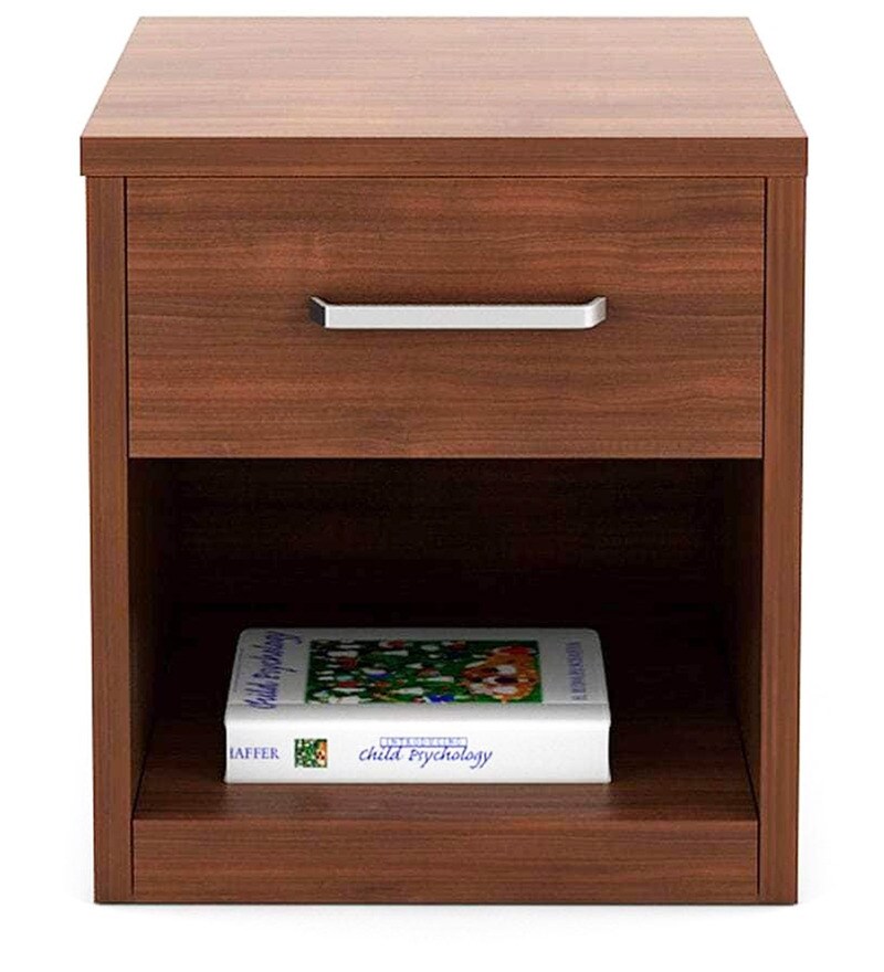 Buy Kosmo Arena Bed side Table in Rigato Walnut Finish by Spacewood ...