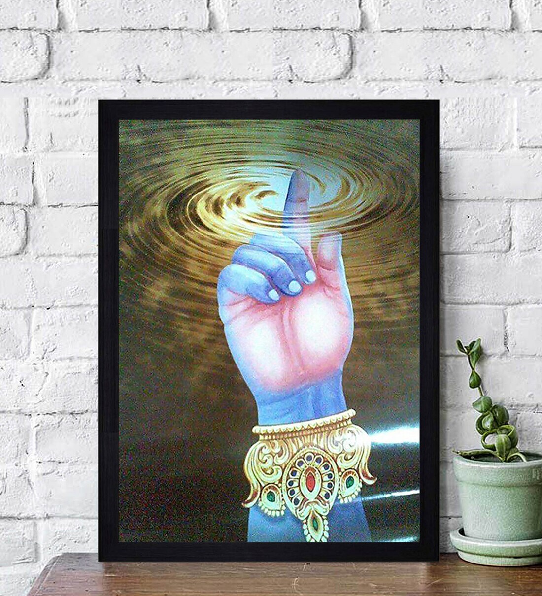 Buy Krishna Chakra Texture Paper Framed Art Print by Cheque Decor at 48 ...