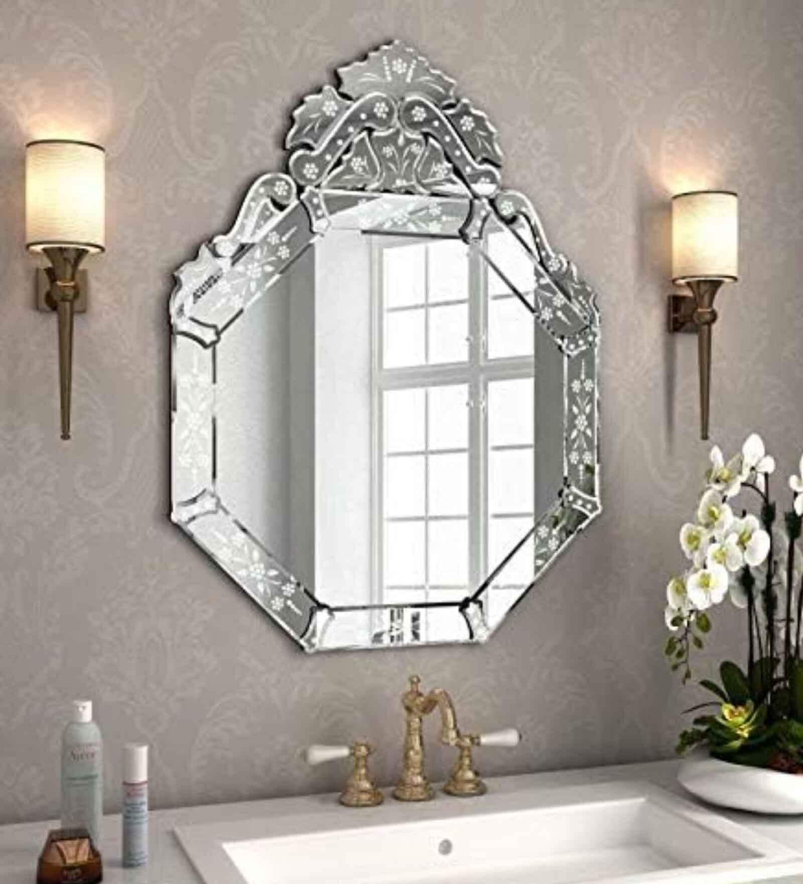 Buy Kria Black MDF Decorative Mirror at 27% OFF by Mirrorwalla | Pepperfry