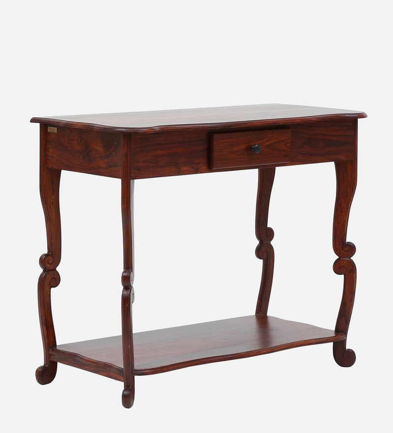 Buy Dantee Sheesham Wood Console Table In Honey Oak Finish By Mudramark ...