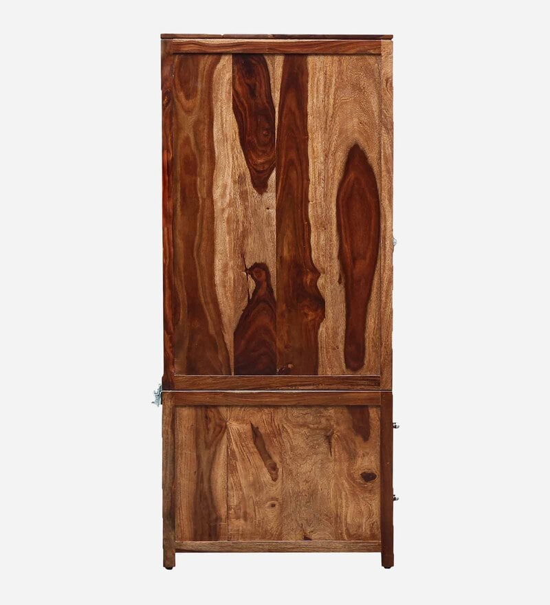 Buy Kryss Sheesham Wood 2 Door Wardrobe In Rustic Teak Finish Online ...
