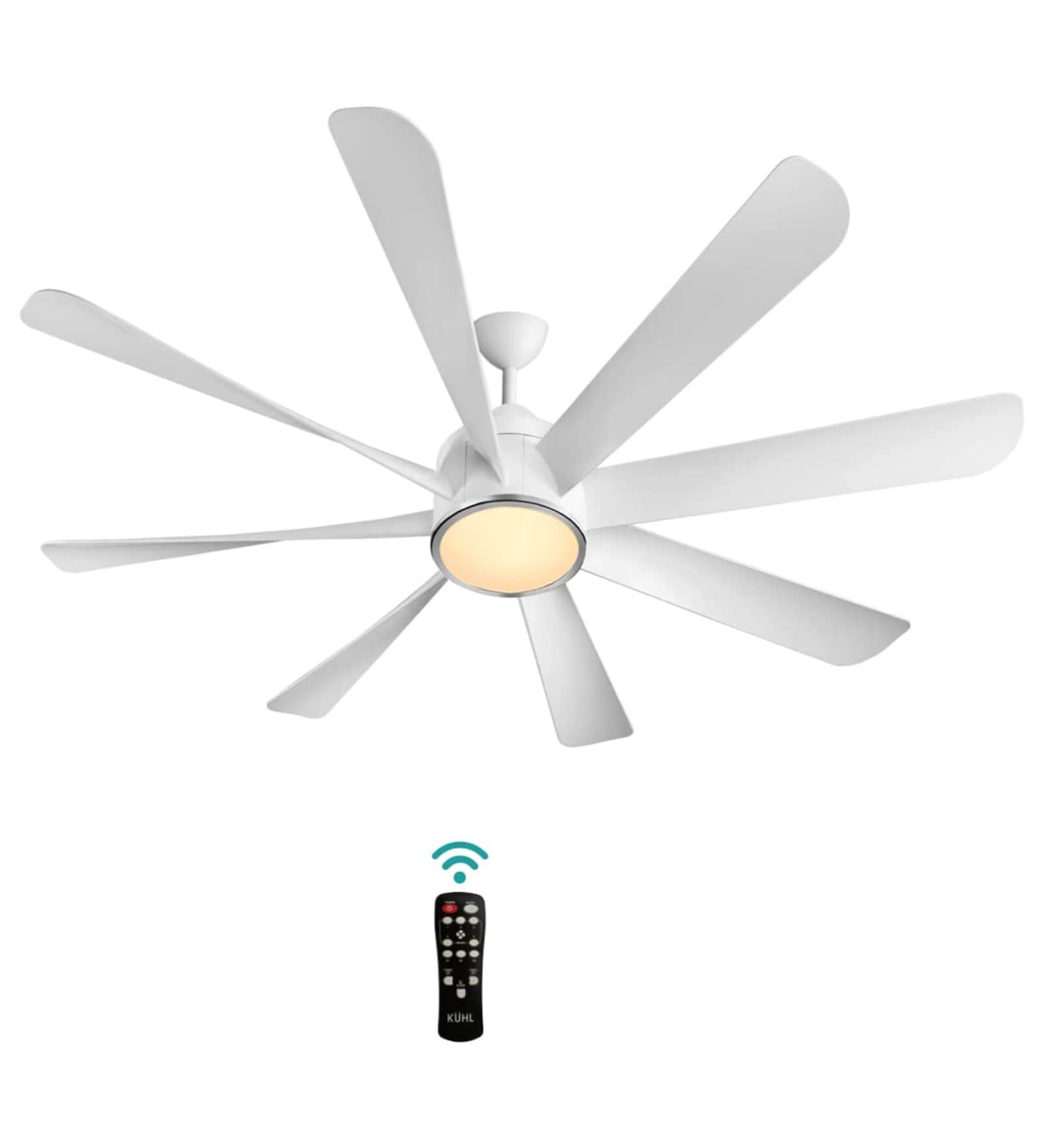 Buy KUHL Platin D8 Stylish BLDC Fan, 38W, 8 Aerodynamic ABS Blades, Down Light Operate Via ...