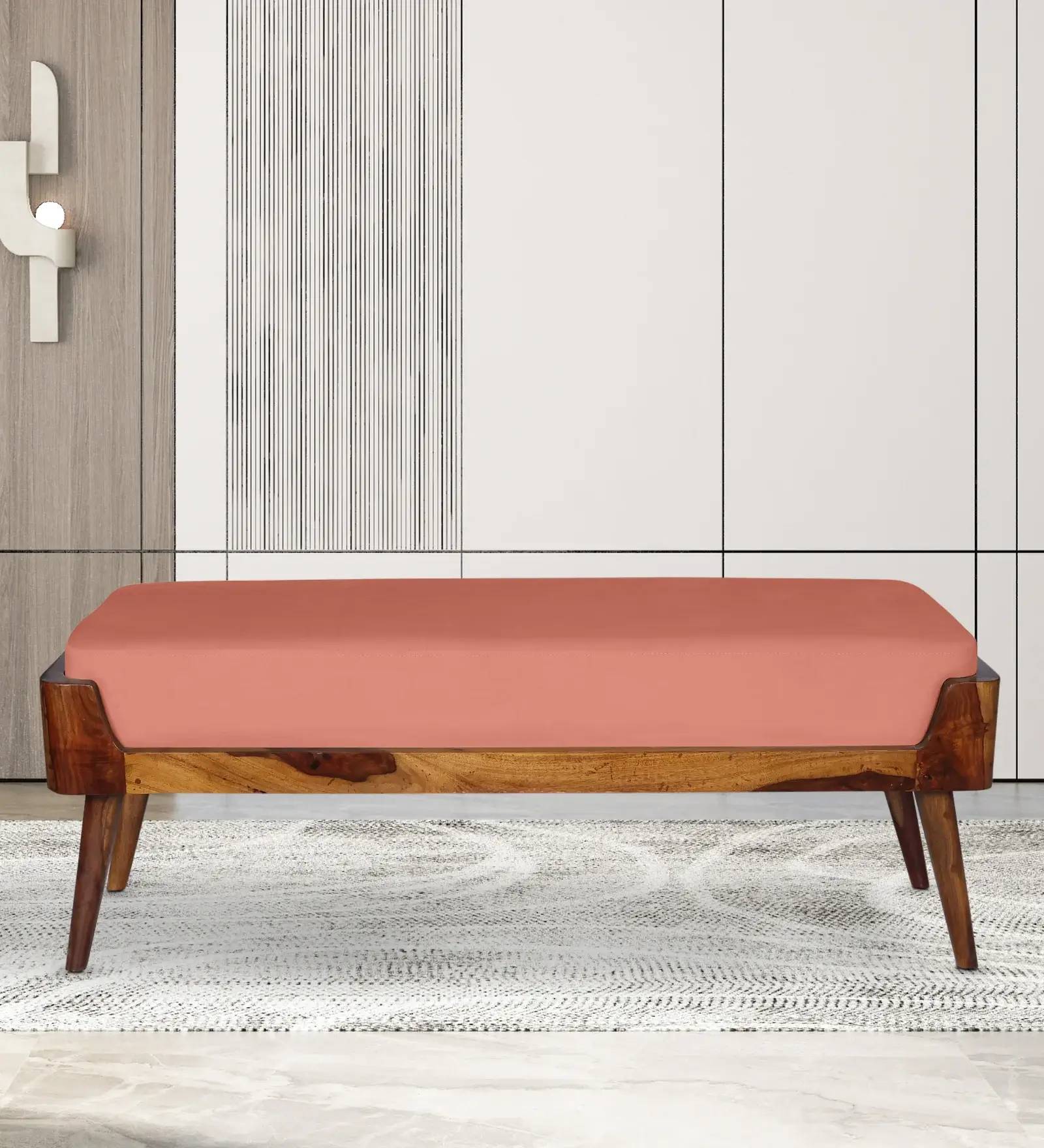Buy Kyler Solid Wood Bench In Desert Flower Pink Color at 27% OFF by ...