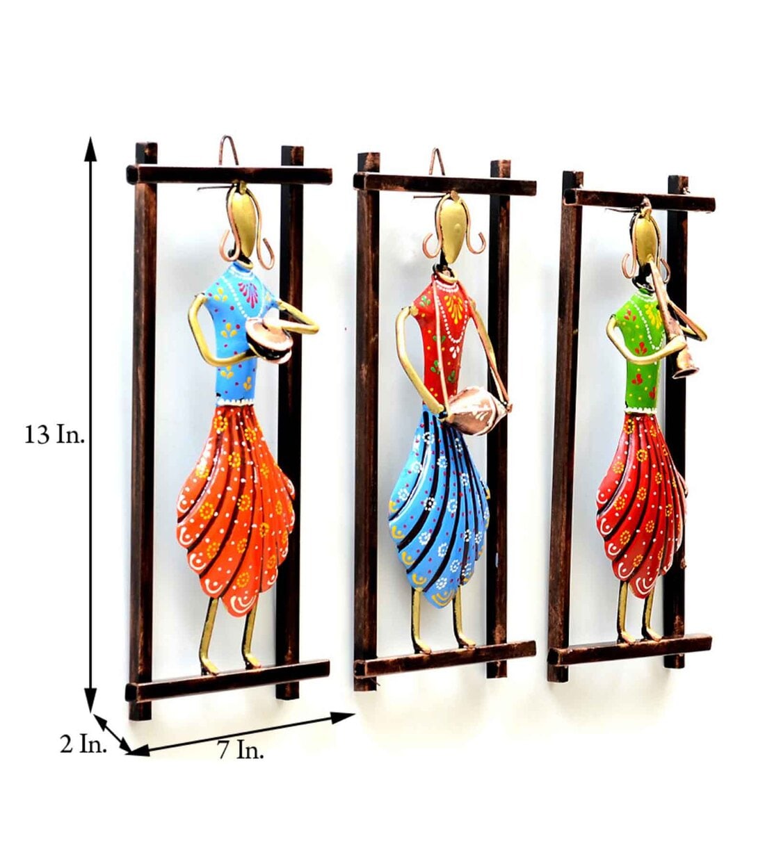 Buy Lady Musician S/3 Iron Wall Frame By Craft Tree Online - People ...