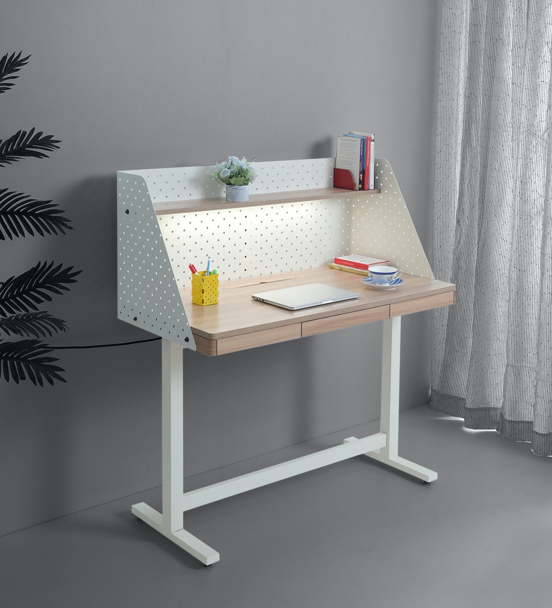 Buy Lara Study Table in White & Oakwood Finish by Atmosphere Online ...