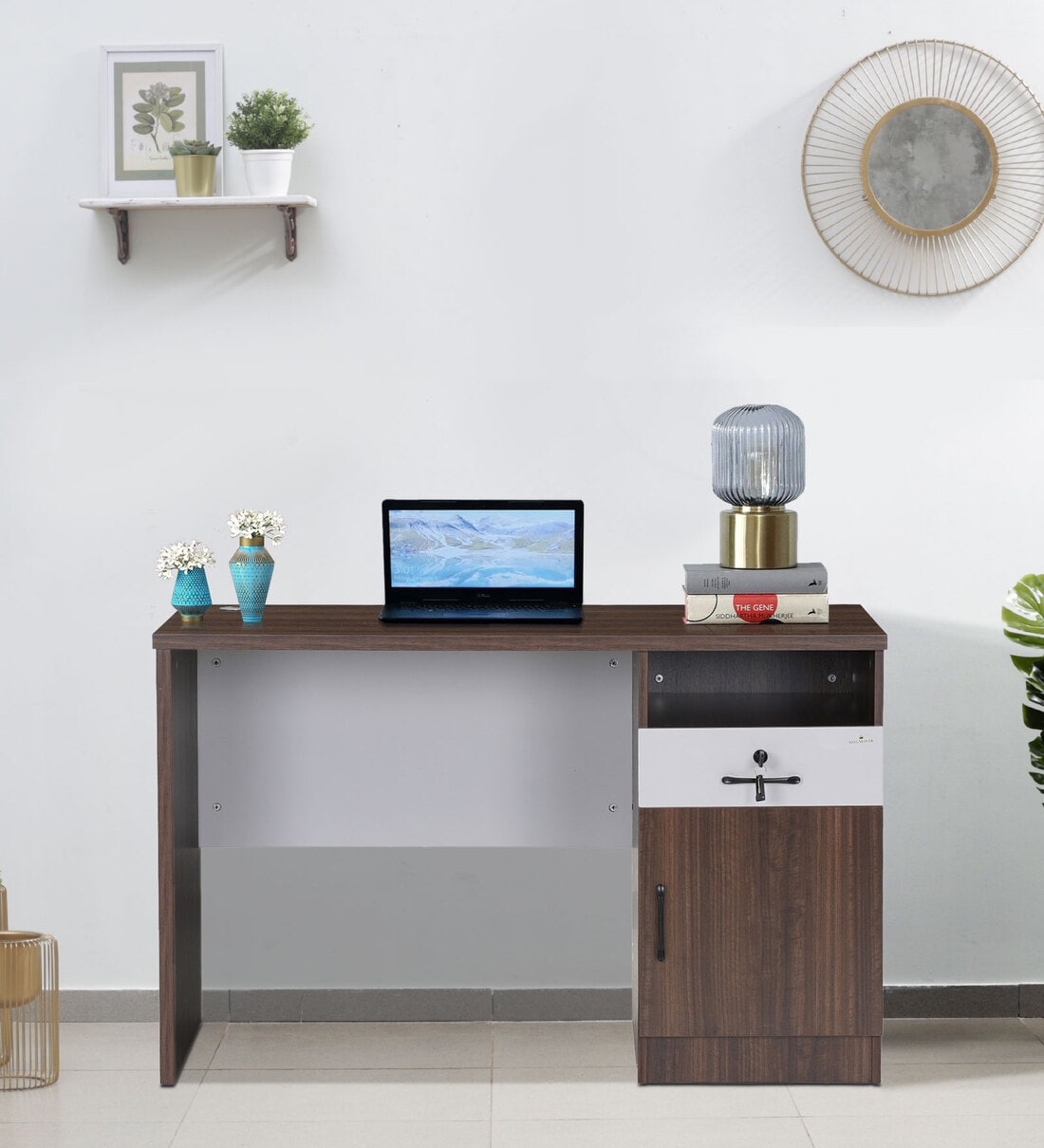 Buy Latina Office Table in Borwn & White Finish at 56% OFF by Royaloak ...