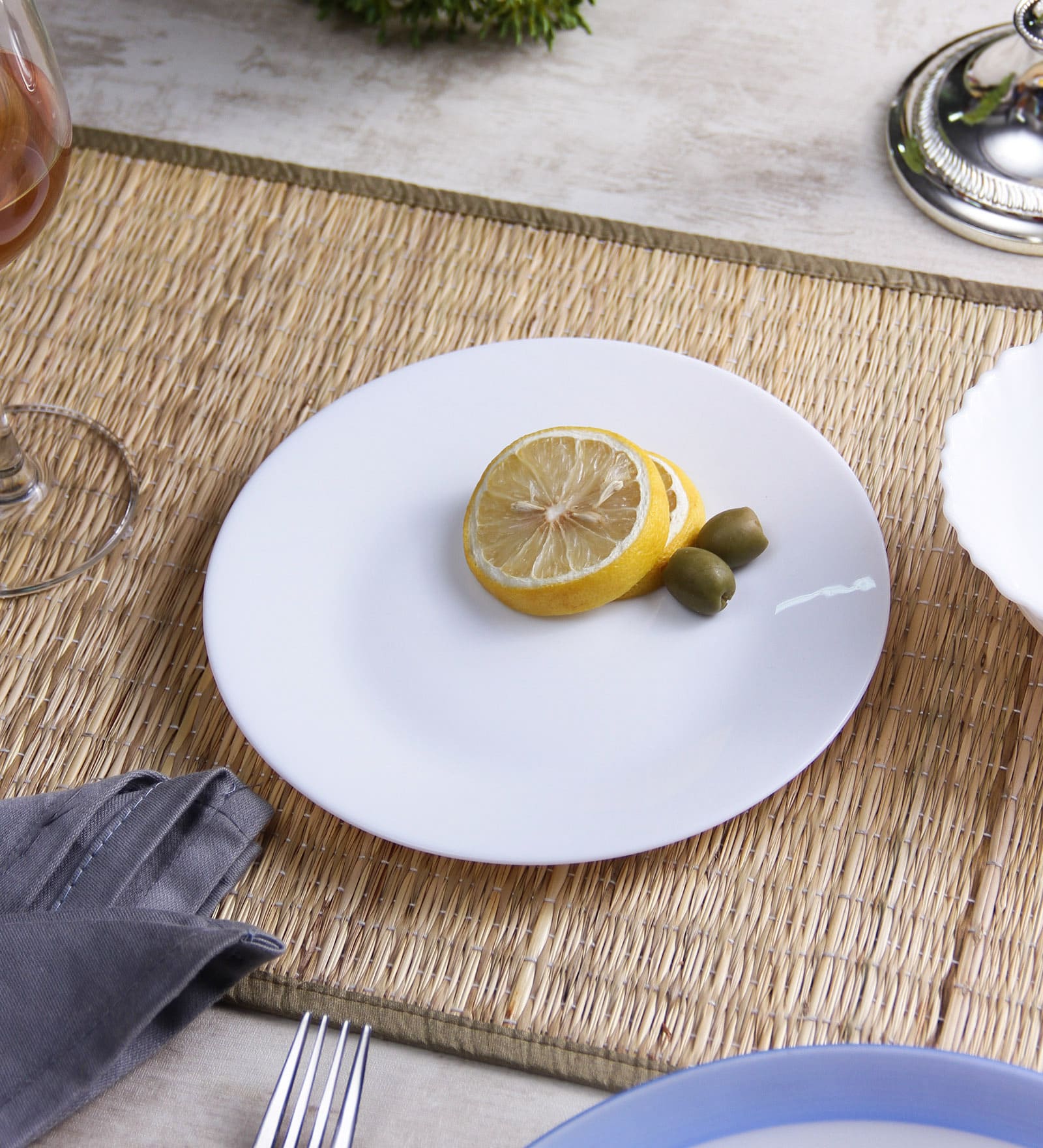 Buy La Opala Diva Plain Round Opal Ware Dinner Plates - Set Of 6 Online ...