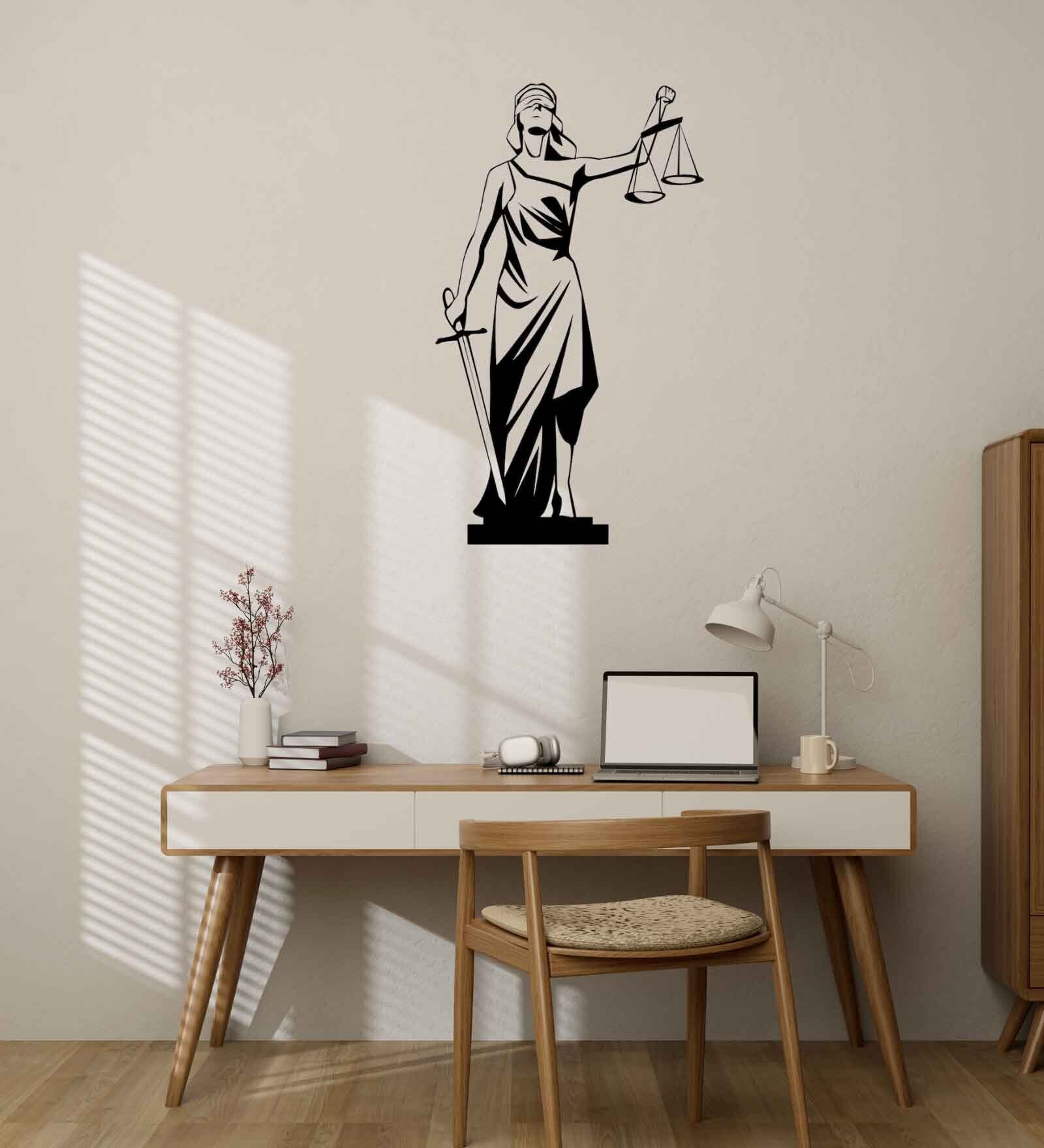 Buy Lady Justice Court of Law Black Mild Steel Wall Art at 24% OFF by ...