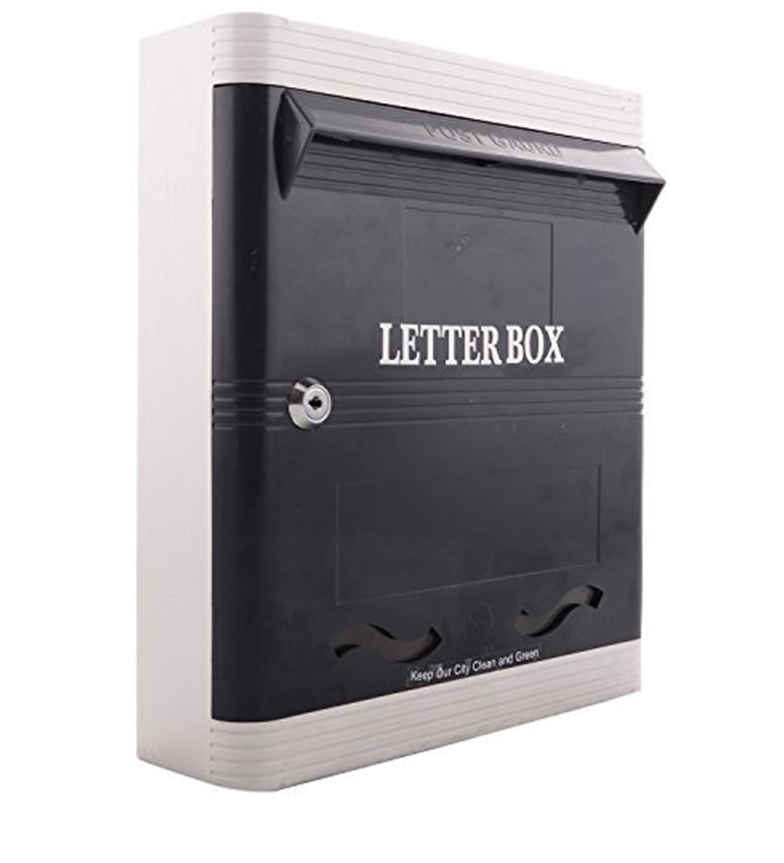 Buy Wall Mounted Plastic Letter box in Grey & White by Lambas Online ...