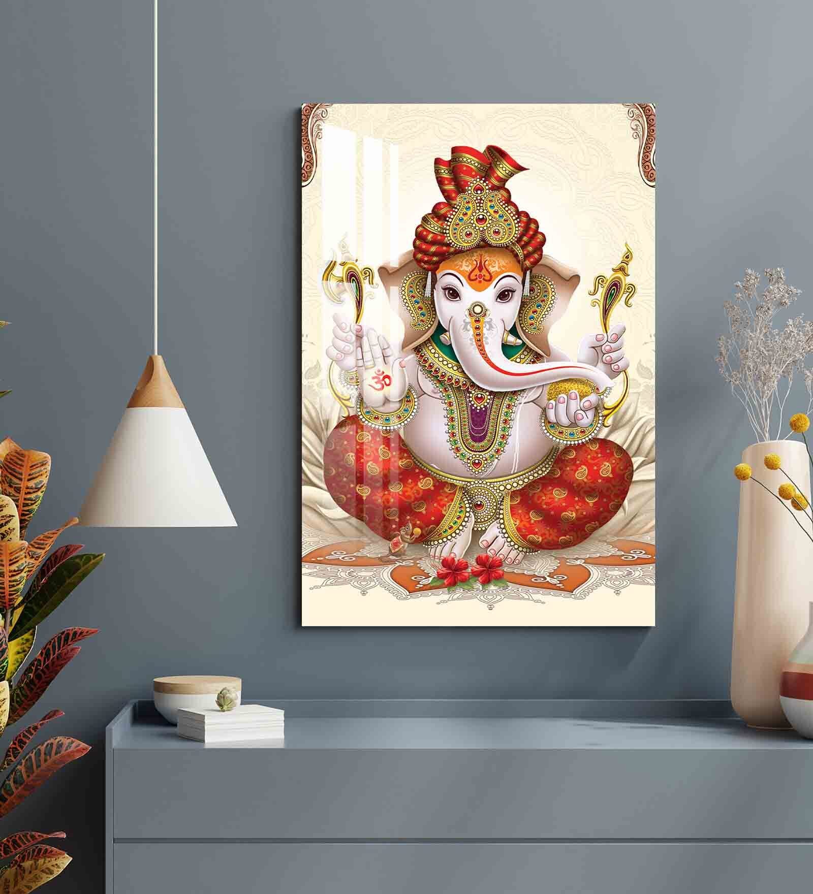 Buy Lambodar Ganesh Acrylic Spiritual Art Prints at 29% OFF by The Next ...